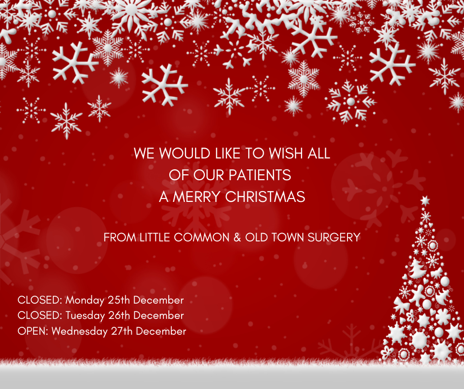 Christmas and New Year Closing Hours – Little Common & Old Town Surgeries